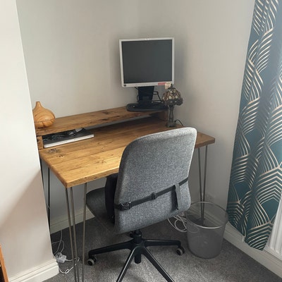 Rustic Desk for Home Office Desk Hairpin Legs Steel Legs Reclaimed Desk ...