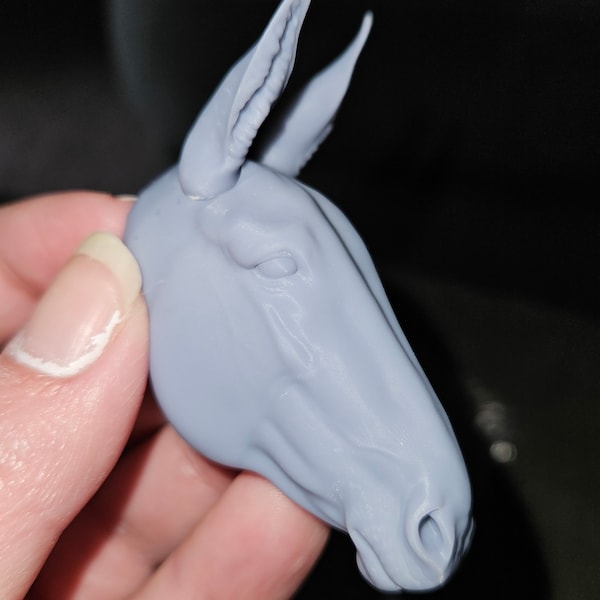 RESIN 1:9 Mule "daisy" Replacement Head + Ears for Customizing Breyer ...