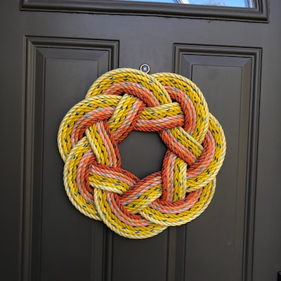 Autumn Wreath, Upcycled Lobster Rope, Maine Made Nautical Wreath, Fall ...