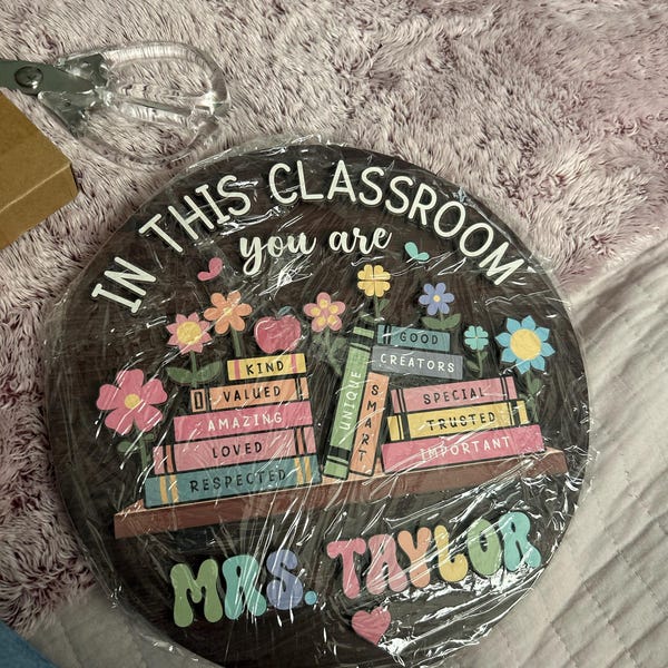 Personalized Teacher Door Sign, Composition Notebook Classroom ...