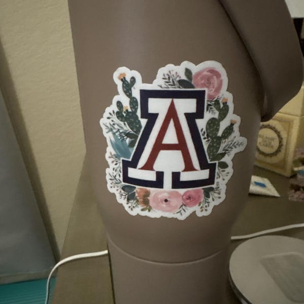 U of A Stickers-vinyl Stickers- Watercolor Vinyl Sticker-uofa Decor ...