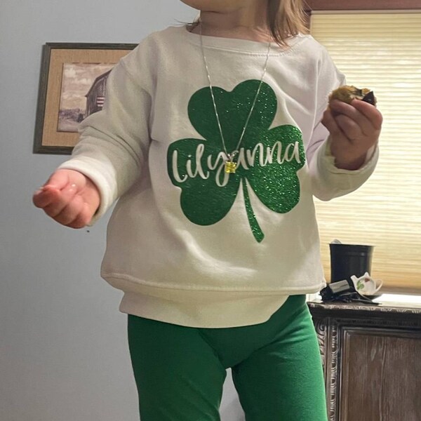 Kids St Patricks Day Shirt, Custom St Patricks Day Sweatshirt, Girls ...