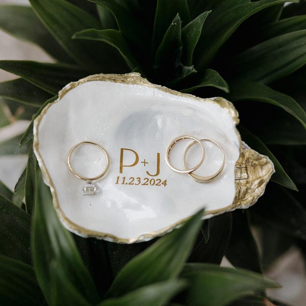 Personalized Oyster Jewelry Dish, Custom Wedding Gift, Trinket Dish ...