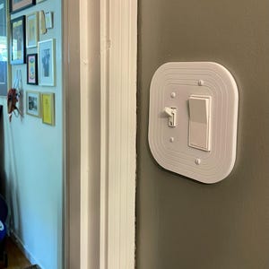 Geometric Wavy Line Light Switch Plate Cover, Decorative Wall Light ...