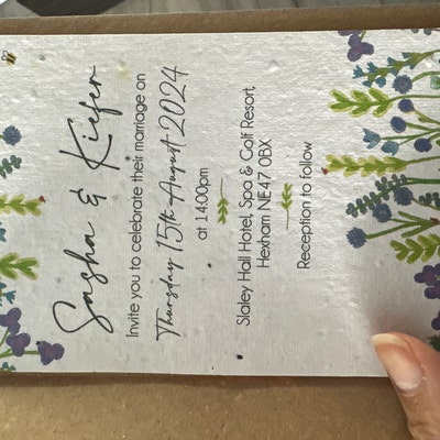 Plantable Wedding Place Card Outdoor Wedding Table Settings Wedding ...