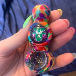 Custom Space Stitch Glass Smoking Pipe Girly Pipes Unique - Etsy