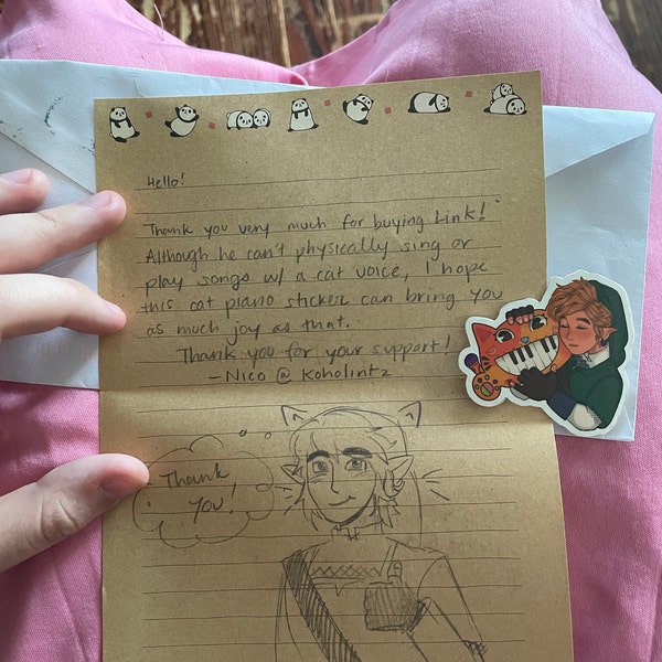 Legend of Zelda Cat Piano Sticker - Etsy