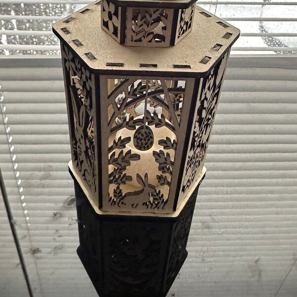 Easter Lamp Candle Holder Ornaments Light Bunny Tealight Lamp Night ...