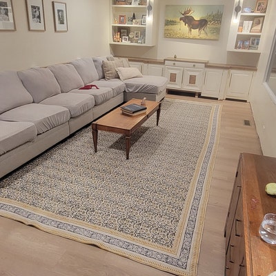 4x12 Runner Rug, Hand Block Print Rug , Outdoor / Indoor/ Stairs ...