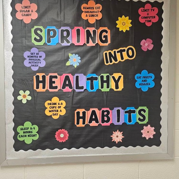 Spring Health Habits Bulletin Board/door Decor Kit for Nurses' Office ...