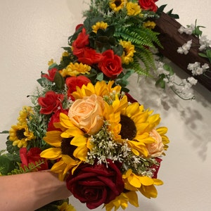 Sunflower and Baby's Breath Bouquet, Wedding Bouquet, Bride Bouquet ...