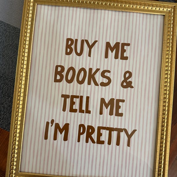 Vintage Book Art, Cute Reading Poster, Classroom Wall Art, Booked and ...