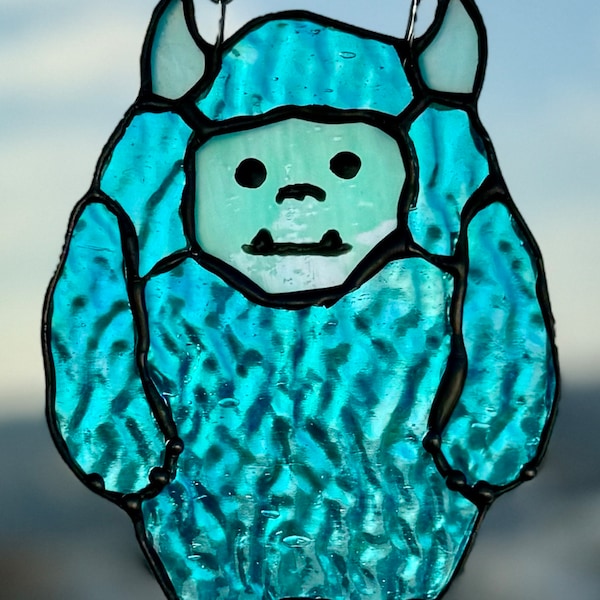 DIGITAL DOWNLOAD Pattern | Baby Yeti Stained Glass Pattern | Cute ...