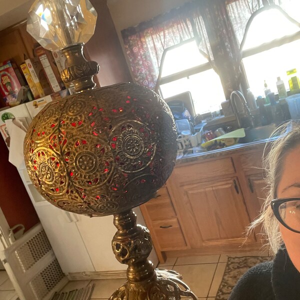 Ceremonial Wand or Scepter With Glass Head and Leather Wrapped Handle ...