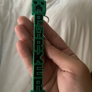 Minecraft Creeper Personalized Custom Name Tag Keychain - Etsy