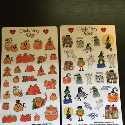 Halloween 1 Cute Stickers Planner Stickers Bullet Journal - Etsy