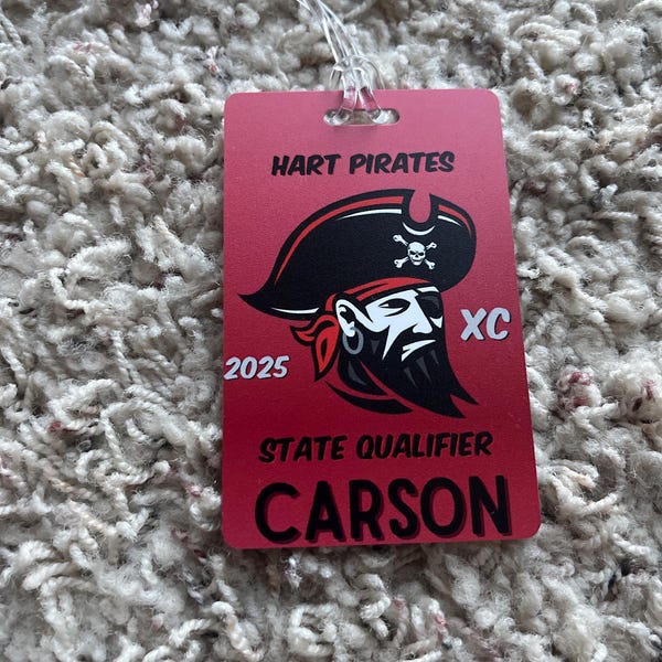 Personalized Cross Country Bag Tag for Runners XC Team Backpack Tag ...