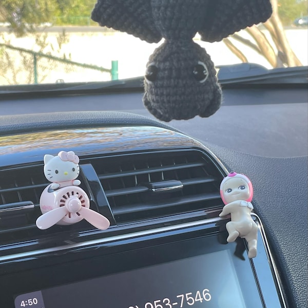 Goth Car Accessory Bat Plush Rear View Mirror Accessory for Women, Men ...