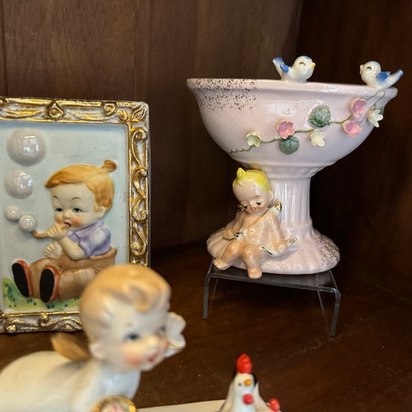 Vintage Japan Snowman Candy Holder or Planter - Jaunty Fellow Wearing ...