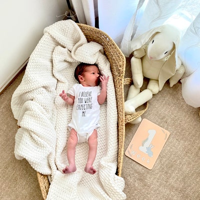 I Believe You Were Expecting Me, Funny Onesie®, Baby Girl Onesie®, Baby ...