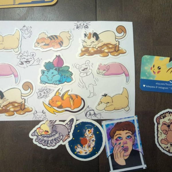 Cute Psyduck Squish Faced Sticker, Kawaii Duck Sticker, Psyduck Laptop ...