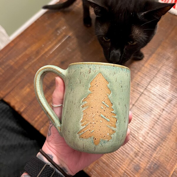 Floating Clouds Ceramic Mug, Speckled Handmade Mug Ceramic Coffee Cup ...