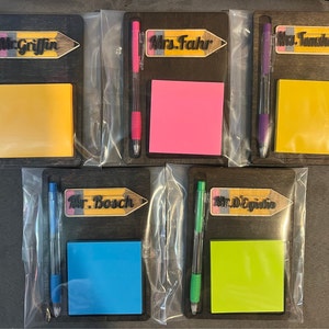 Minimalist Teacher Gift Post-it Note Holder Svg, Educator POST IT ...