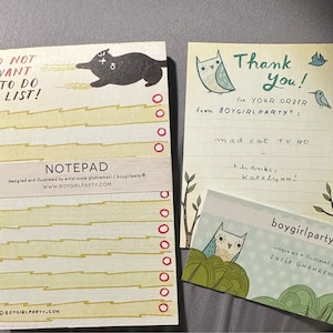 Cat TO DO LIST Notepad by Boygirlparty, Bowtie Kitty Cat Note Pad Memo ...