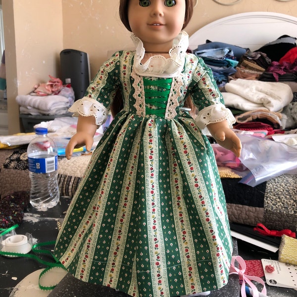 Colonial Evening Dress, Day Dress, Pinner Cap & Dust Bonnet Patterns ...