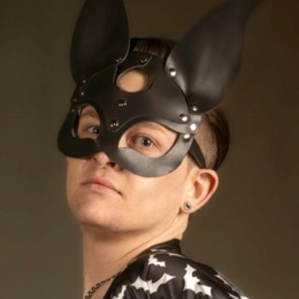 Rabbit Mask in Leather (choose Color) - Etsy