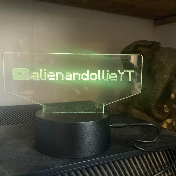 Triple Gamertag Light Streamer Sign Light Large Custom Light Gaming ...