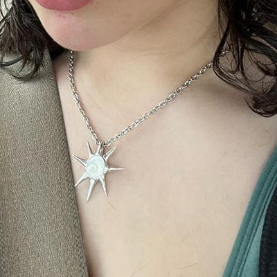 Y2k Grunge Cyber Spiky Heart Necklace, Goth Alt Jewelry, Statement ...