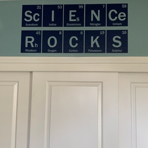 Science Rocks Periodic Vinyl Decal, Science Wall Decal, Classroom ...