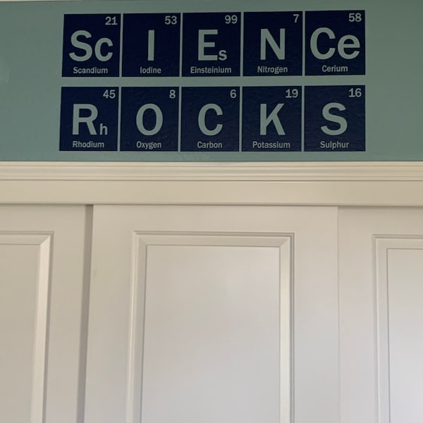 Science Rocks Periodic Vinyl Decal, Science Wall Decal, Classroom ...