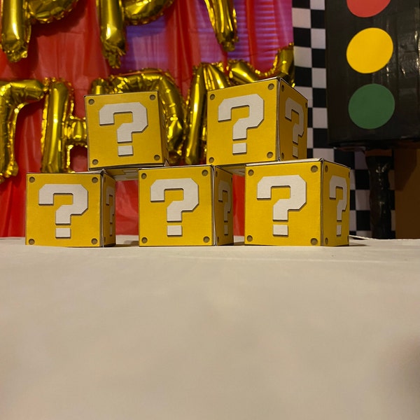 Large Super Mario Blocks Foldable, Printable, Brick Block, Question ...