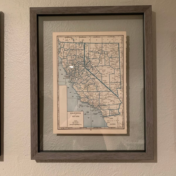 1960’s LA Map- Downtown Los Angeles- Vintage Road Atlas - Etsy