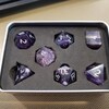 Natural Amethyst Dice Set| Gemstone D20 D&D Dice Set| Dungeons and ...