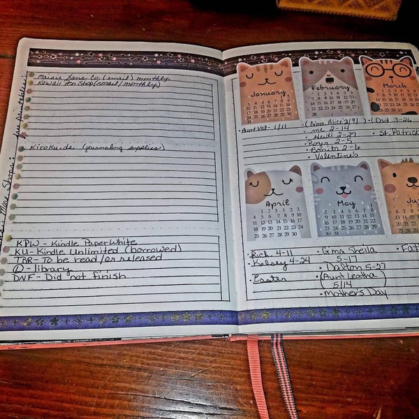 2025 Cat Calendar Planner Stickers, Calendar Planner Stickers, Monthly ...