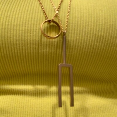 Handmade Real Small Bronze Tuning Fork Necklace - Etsy
