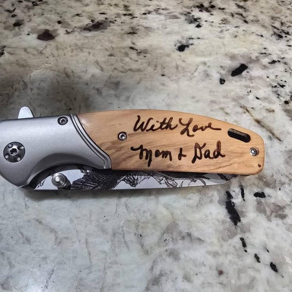 Engraved Pocket Knife Personalized Folding Knife, Gift for Men, Folding ...