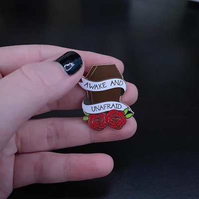 Awake and Unafraid Enamel Pins Emo MCR Lyric Pin Back in Stock - Etsy UK