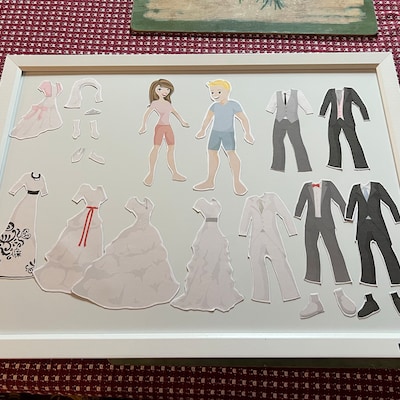 Wedding Paper Dolls PDF Printable Paper Dolls Bride and Groom, Marriage ...