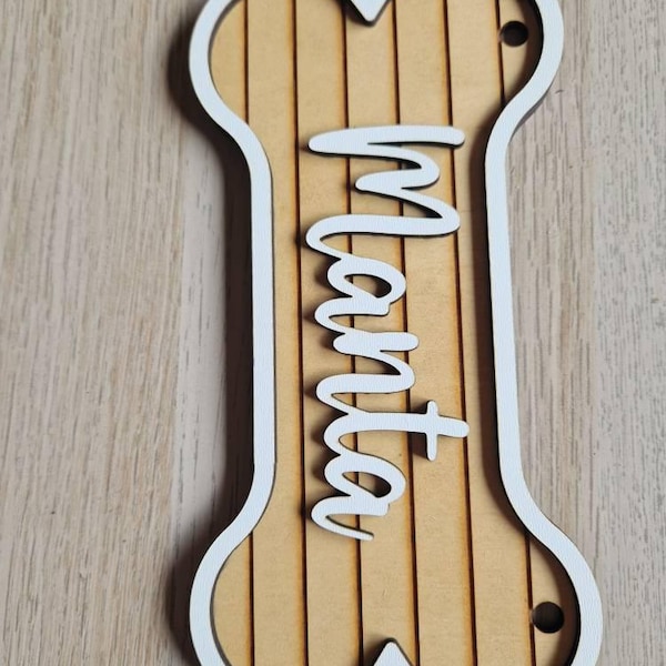 Wooden Dog Name Tag, Dog Kennel Sign, Personalized Pet Tag, Dog Room ...
