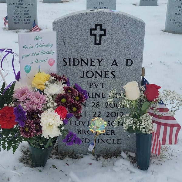 Birthday in Heaven, Cemetery Decorations, Grave Decorations, Grave ...