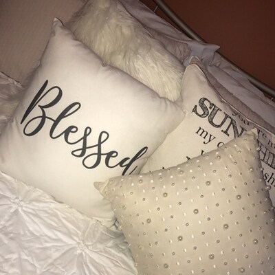Blessed Pillow Custom Pillow Throw Pillow Rustic Decor Home Decor ...