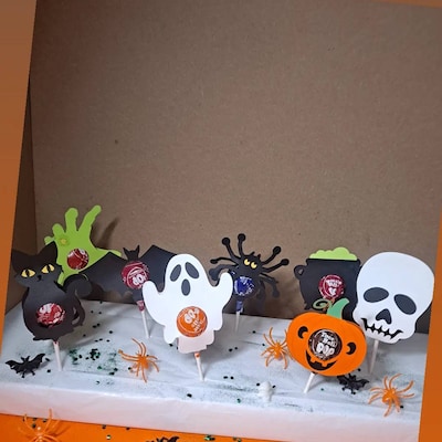 Halloween Lollipop Holder Svg Bundle, Lollipop Holder Svg, Lollipop Svg, Halloween Candy Holder ...