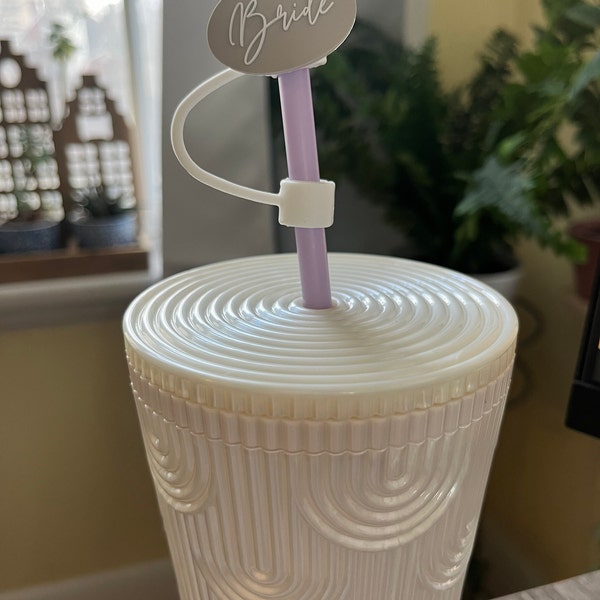 Stanley Quencher Straw Topper, Bride, Bridesmaid, Maid of Honor ...