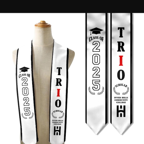 Personalized College Graduation Stole, Custom Grad School Sash, Gift ...