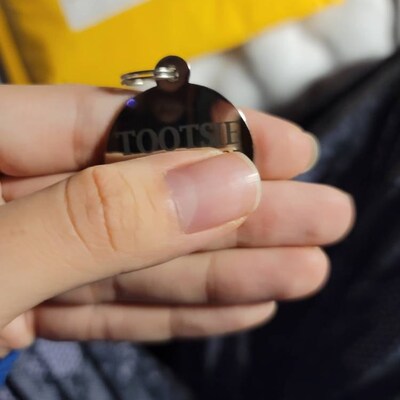 Round Dog ID Tag, Hypnosis Pet Tag Personalized, Custom Dog Tags for ...