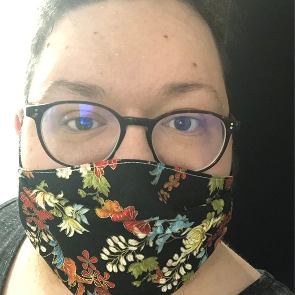 Brown Face Mask 100% Cotton. Reusable and Washable. Adult Small/medium ...